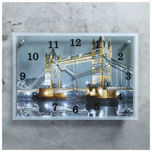 Часы настенные, серия: Город, "Тауэрский Мост", 25х35 см, микс