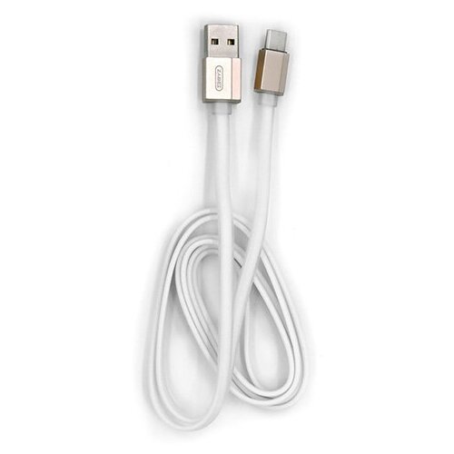 USB-кабель BYZ BL-606T AM-Type-C 1,2 метра, 2.1A, силикон, плоский, белый