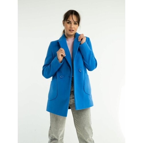 Пальто ДЮТО, размер 46, голубой