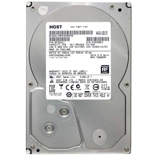 Жесткий диск Hitachi 0F22411 3Tb SATAIII 3,5" HDD