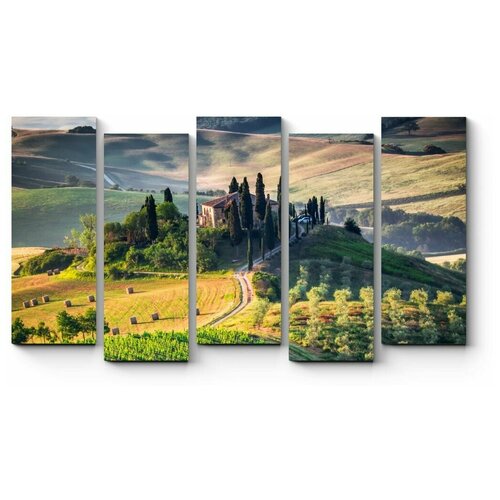 Модульная картина Тоскана, панорамный пейзаж150x87