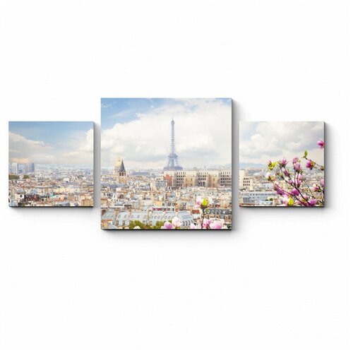 Модульная картина Весна в Париже 180x77