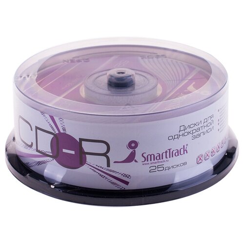 Диск CD-R 700Mb Smart Track 52x Cake Box (25шт)