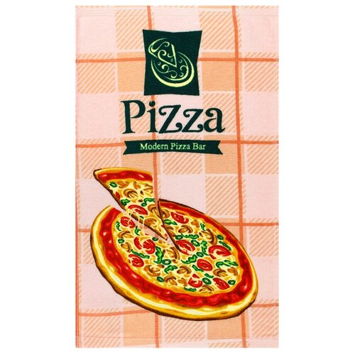 Махровое полотенце ВТ Кухня Пицца м1193_02 S 30* 50 роз