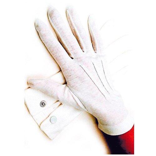 Перчатки белые короткие (4715) 30.5 см