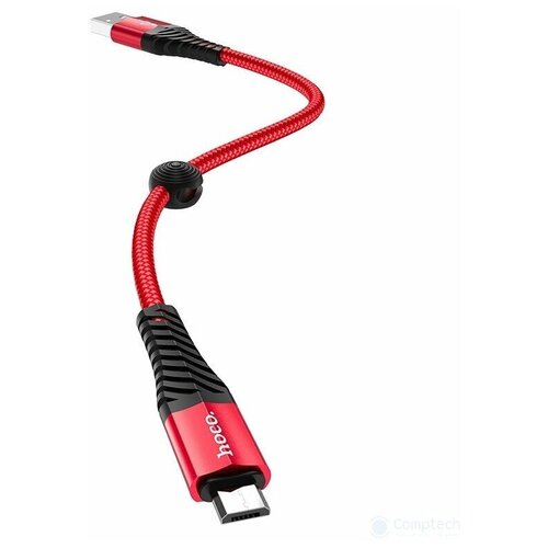 HOCO HC-10550 X38 USB кабель Micro 1m 2.4A Нейлон Red