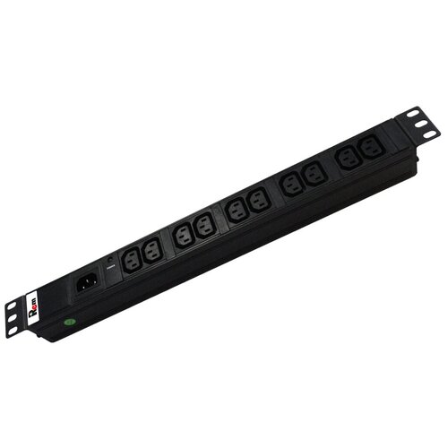 Цмо Блок розеток Rem-10 без шнура с инд, 10 IEC 60320 C13, вход IEC 60320 C14, 10A, алюм, 19" R-10-10C13-I-440-Z