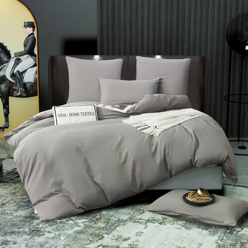 Комплект постельного белья Однотонный Сатин CS055, 1.5 спальный, наволочки 70-70 2 шт