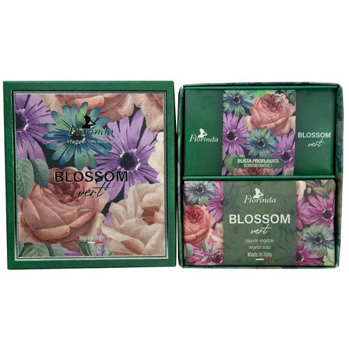 Florinda Набор Blossom Vert (Мыло Зеленые цветы 200г + Саше ароматическое 3шт)