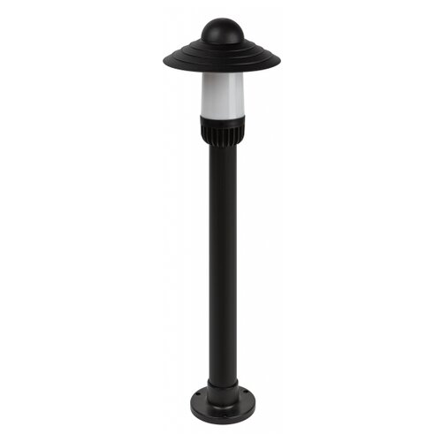 ЭРА Садово-парковый светильник НТУ 01-60-009 Поллар, E27, 60 Вт, цвет арматуры: черный, цвет плафона белый