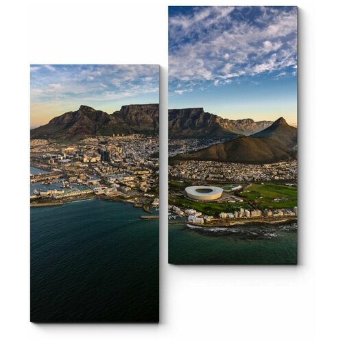 Модульная картина Потрясающая панорама Кейптауна 60x75