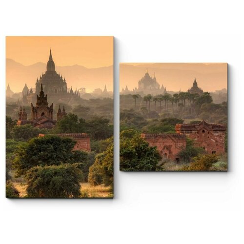 Модульная картина сказки баган Мьянма руины120x90
