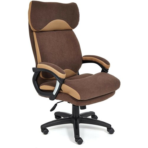 Кресло TetChair Duke флок/ткань, коричневый/бронза, 6/TW-21