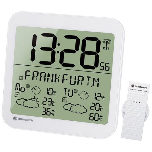 Часы настенные Bresser MyTime LCD, белые