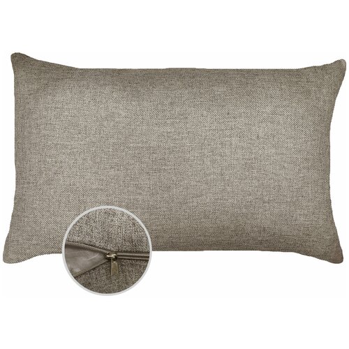 Подушка декоративная на диван кантри рогожка 35х55 серый