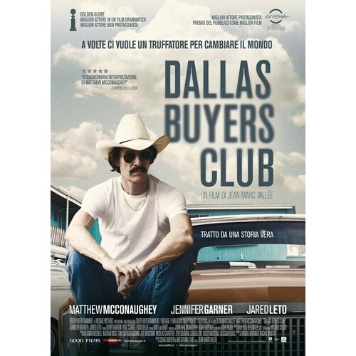 Плакат, постер на бумаге Далласский клуб покупателей (Dallas Buyers Club), Жан-Марк Валле. Размер 42 х 60 см