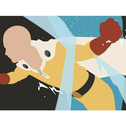 Плакат, постер на бумаге One-Punch Man, Ванпанчмен. Размер 30 х 42 см