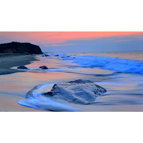 Картина на холсте 60x110 Альянс Лес "Море пляж волна" на подрамнике / интерьер/ декор