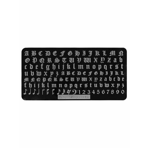 Трафарет для стемпинга металлический, 6x12см (187 Finger Angel V31^), IRISK professional, П557-11