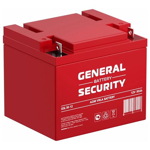Свинцово-кислотный аккумулятор General Security GSL 50-12 (12 В, 50 Ач)