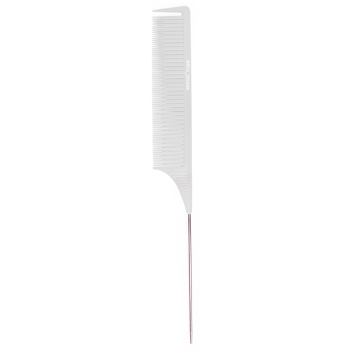 Расчёска для мелирования Veil NO:26B, металлическая спица, 26 см белый