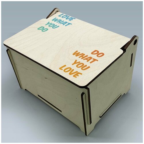 Подарочная коробка шкатулка с крышкой на петлях УФ рисунок размер 16,5x12,5 см мотивация - 200