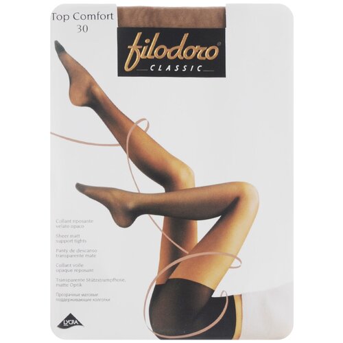 Колготки  Filodoro Classic Top Comfort, 30 den, размер 1-2, коричневый, бежевый