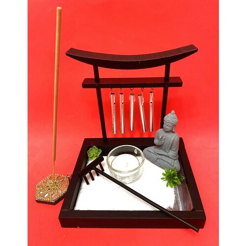 Подставка для благовоний Будда в саду, набор для медитации с ароматическими палочками и свечами