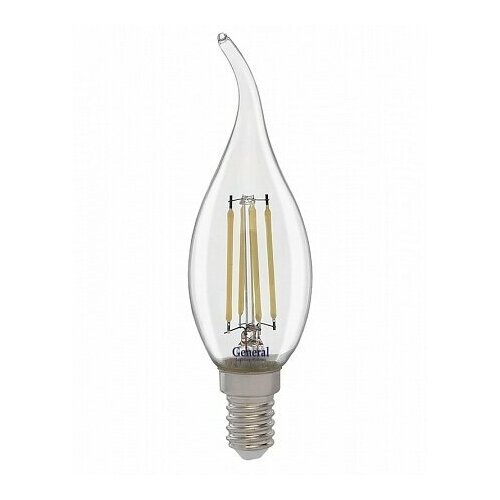 Лампа светодиодная филамент General GLDEN-CWS 12W 230V E14 4500K-4 шт