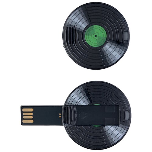 USB-накопитель грампластинка винил С зеленым центром 64GB