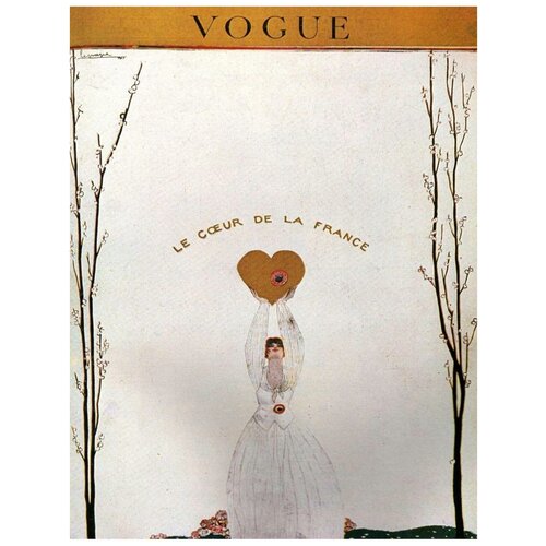 Постер / Плакат / Картина Vogue - Сердце Франции 40х50 см в раме