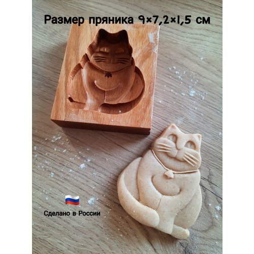 Пряничная форма "Кот Василий" для печатных пряников 9х7,2х1,5 см