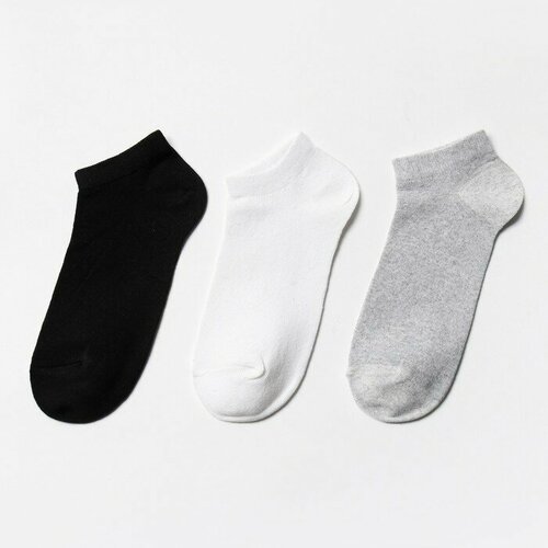 Носки GRAND LINE, размер 39/40, черный, серый, белый