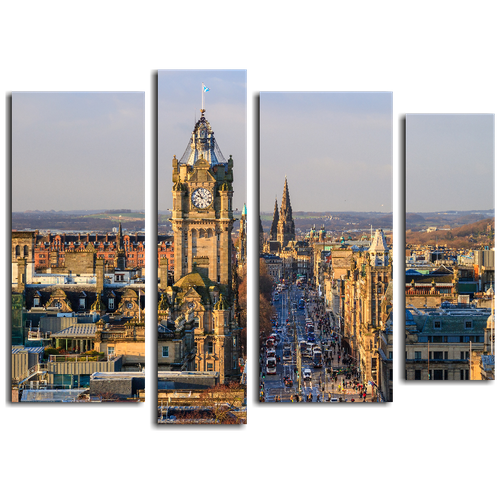 Модульная картина Шотландия Эдинбург Старый город 109х80 см