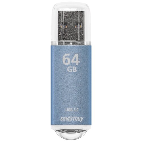 Флешка SmartBuy V-Cut USB 2.0 64 ГБ, синий