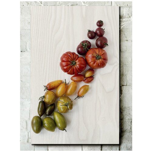 Картина интерьерная на дереве Разное Еда (овощи, ягоды, блюдо, интерьер, бар, кофейня, food) - 4489