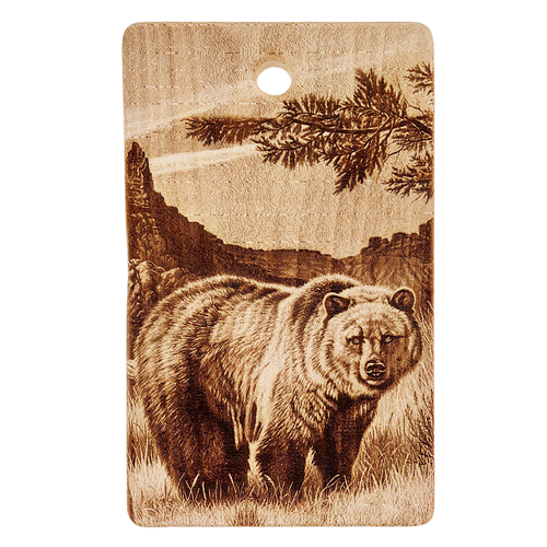 Деревянная разделочная доска из кедра "Медведь"