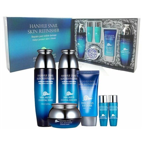 Bergamo Hanhui Snail Mucus Essential Refinisher Skin Care 4set - Уходовый набор с экстрактом улитки