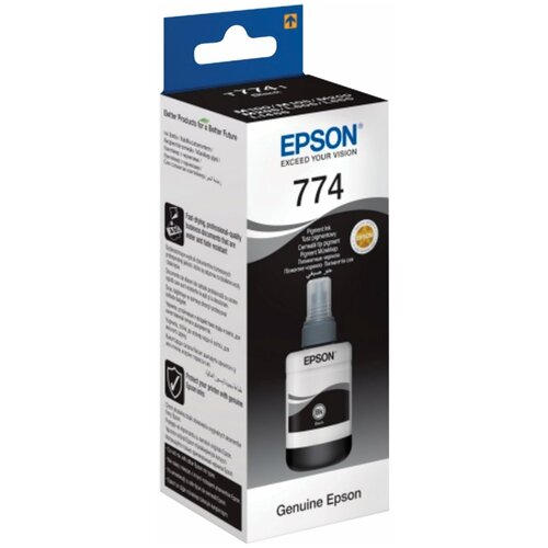 Чернила EPSON 774 (T7741) для СНПЧ Epson M100/M105/M200, черные, оригинальные, C13T77414A, 361244