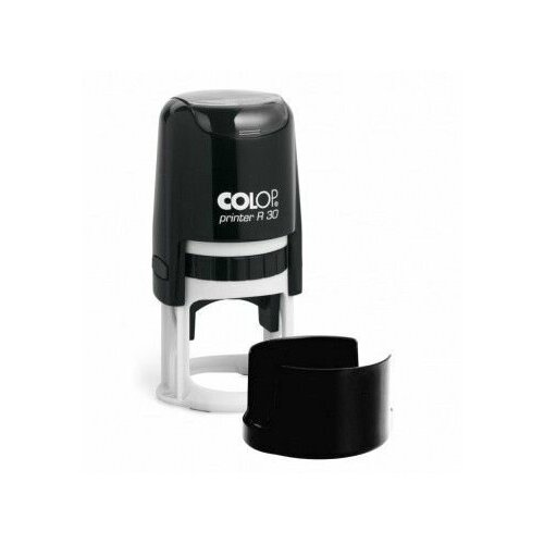 Colop Printer R30 Cover Автоматическая оснастка для печати с защитной крышечкой (диаметр печати 30 мм.), Чёрный