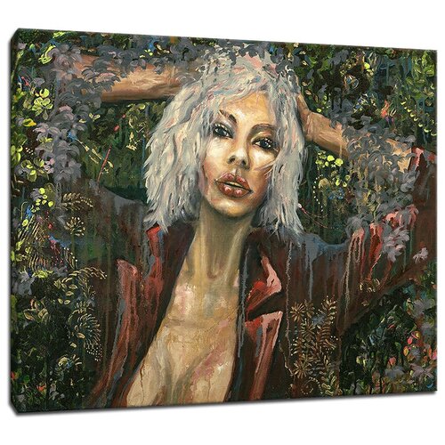 Картина Уютная стена "Блондинка в диких травах" 80х60 см