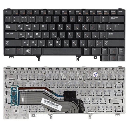 Клавиатура для ноутбука Dell 0CW57D русская, черная с указателем