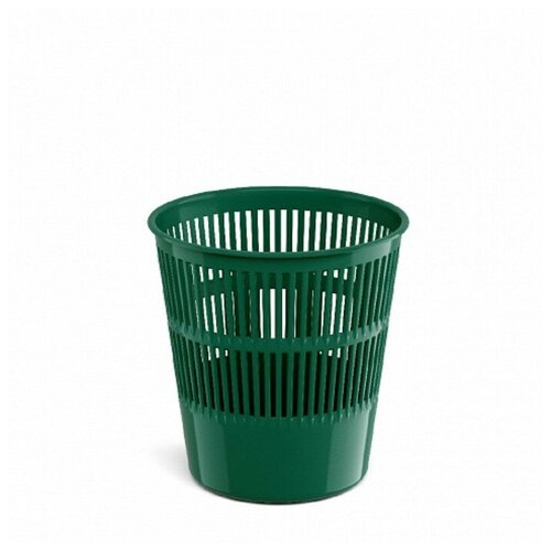 Корзина для бумаг и мусора ErichKrause Classic, 9 литров, пластик, сетчатая, зеленая./В упаковке шт: 1