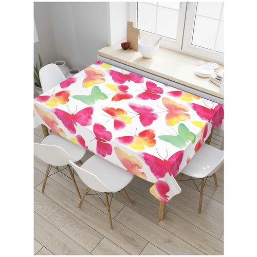 Скатерть прямоугольная JoyArty на кухонный стол "Летающая прелесть" из оксфорда, 180x145 см