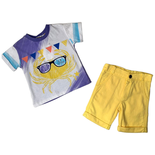 Комплект одежды Lilitop, размер 104, фиолетовый, желтый