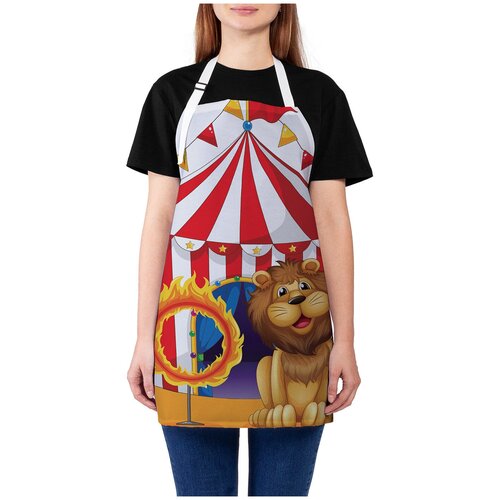 Фартук женский для готовки JoyArty "Цирковой лев", универсальный размер