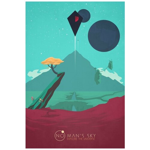 Плакат, постер на холсте No Man s Sky/Но Манс Скай. Размер 21 на 30 см