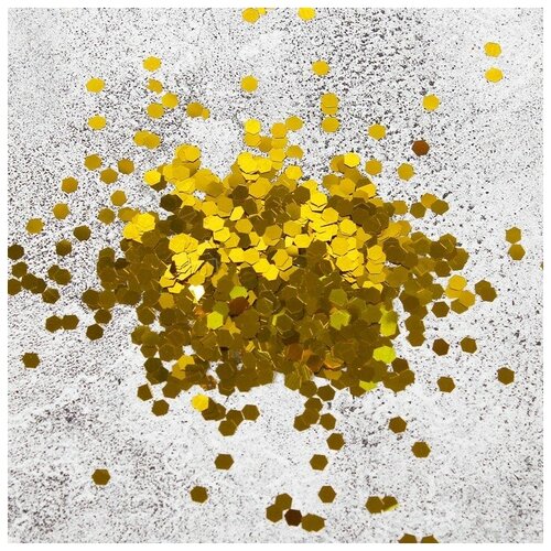 Страна Карнавалия Наполнитель для шара «Конфетти шестиугольник», 4 мм, цвет золотой, 100 г