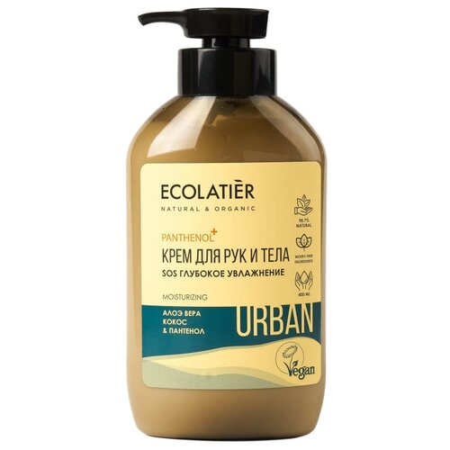 Ecolatier Urban Крем для рук и тела SOS Глубокое увлажнение алоэ вера, кокос & пантенол, 400 мл G-KD-551976007