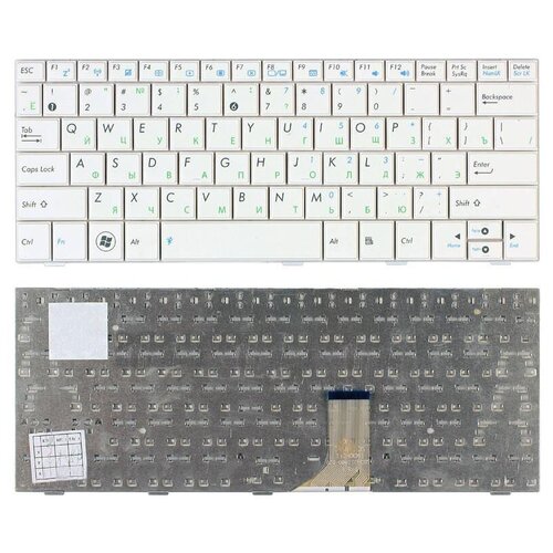Клавиатура для ноутбука Asus Eee PC 1001H, Русская, Белая